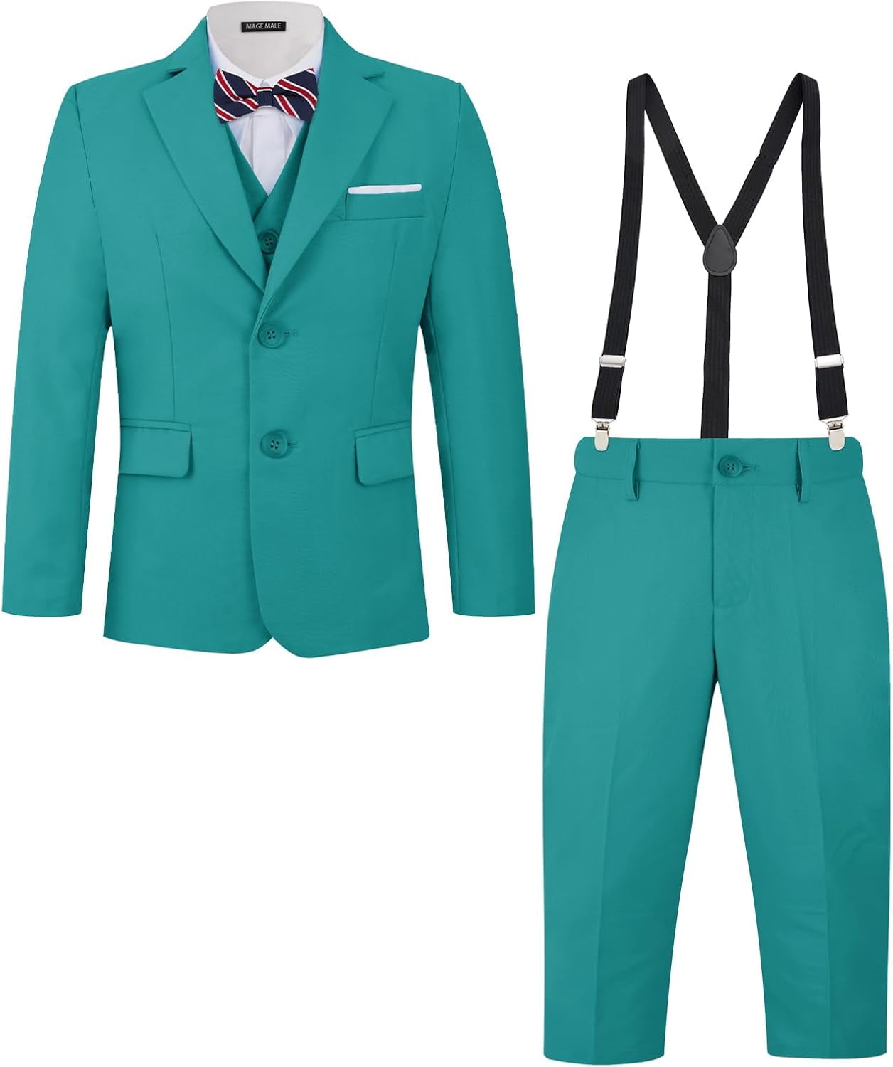 Lycody 3PCS Boys and Teen Multiple Colour Formal Tuxedo Suits Slim Fit ...