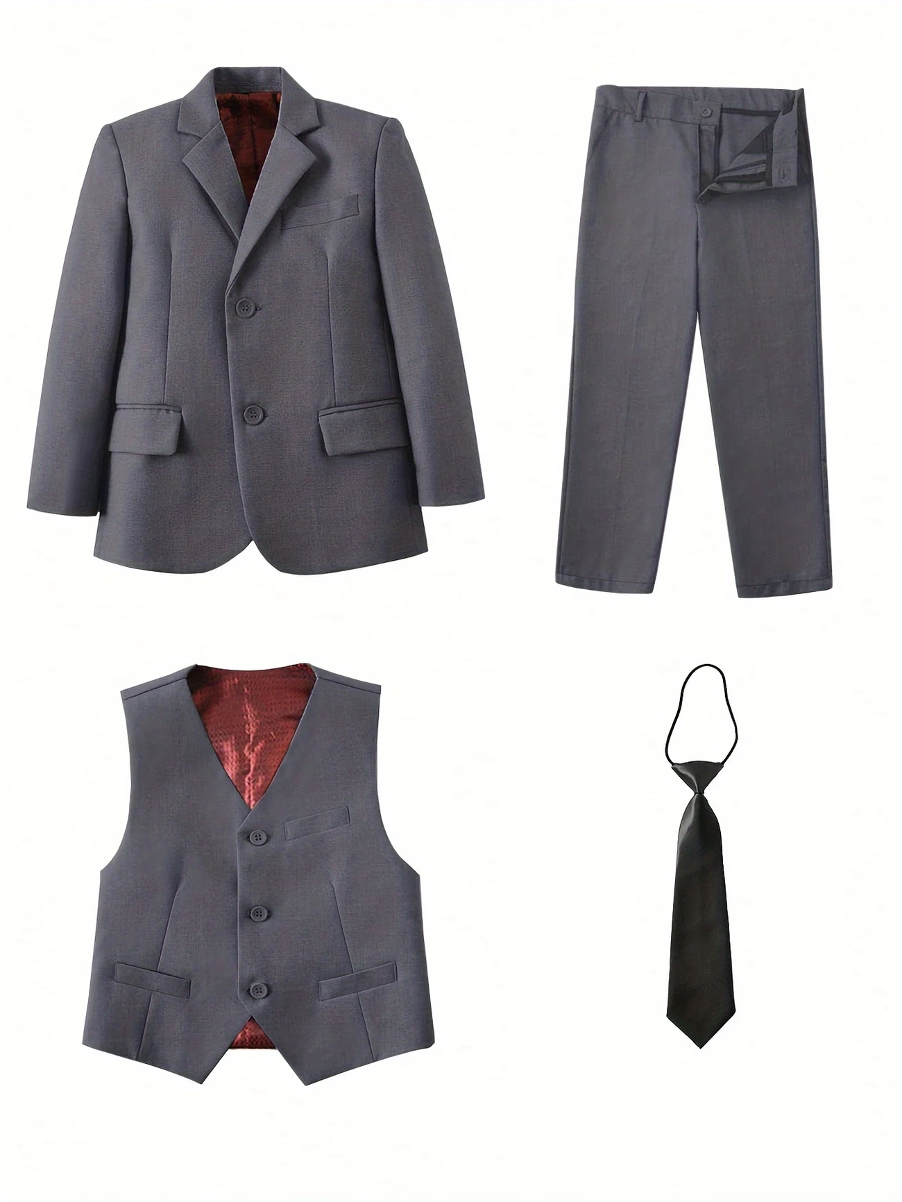 Lycody 4-Piece Boy's Formal Slim Suit Set Kids and Teen Suits for ...