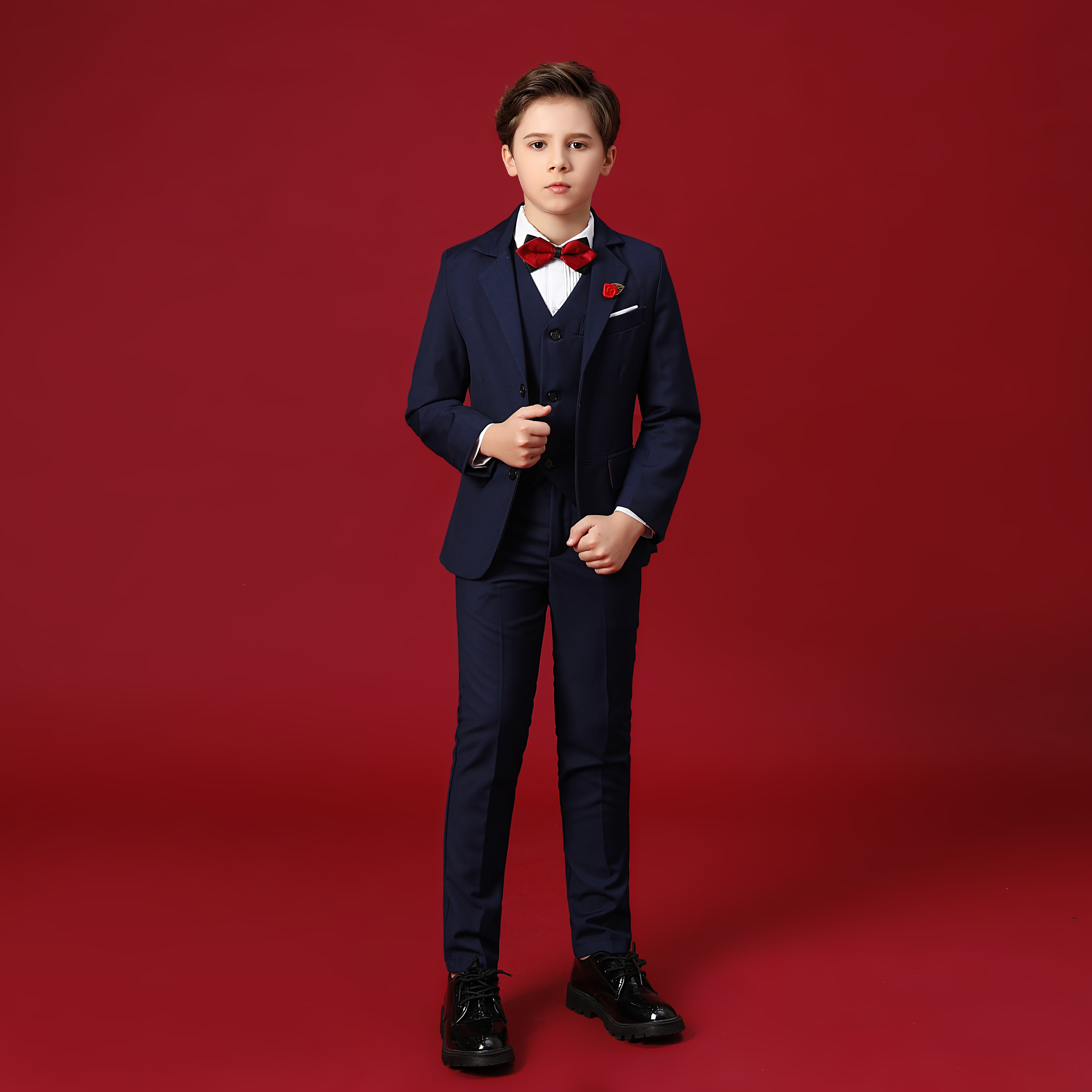Lycody 5pcs Boys Tuxedo for Kids Toddler Boy Formal Suits Set No Tail ...