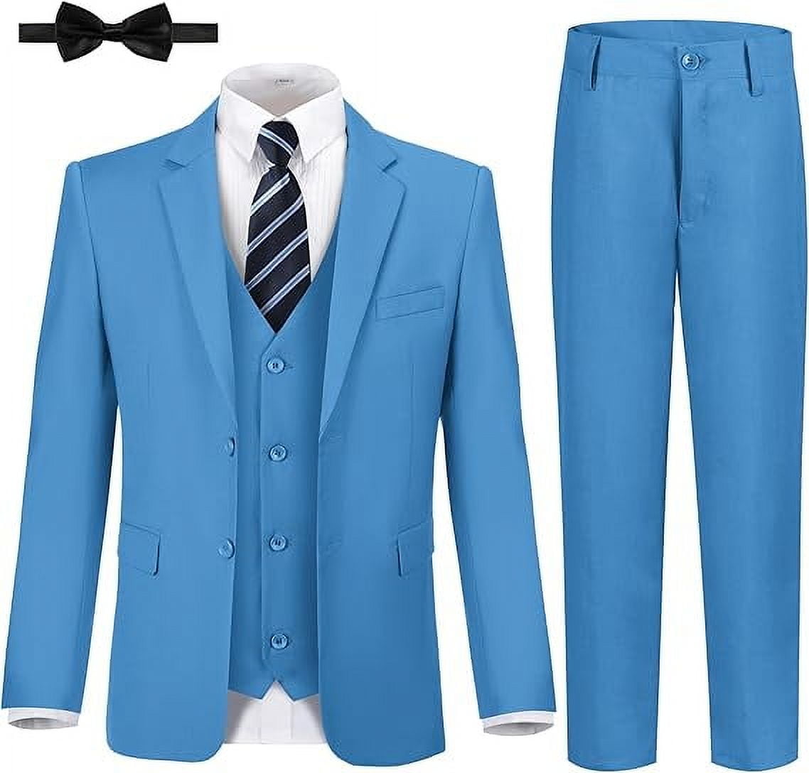 Lycody Boy's Formal Suit Set 6 piece Slim Fit Kids Tuxedo Suits for ...