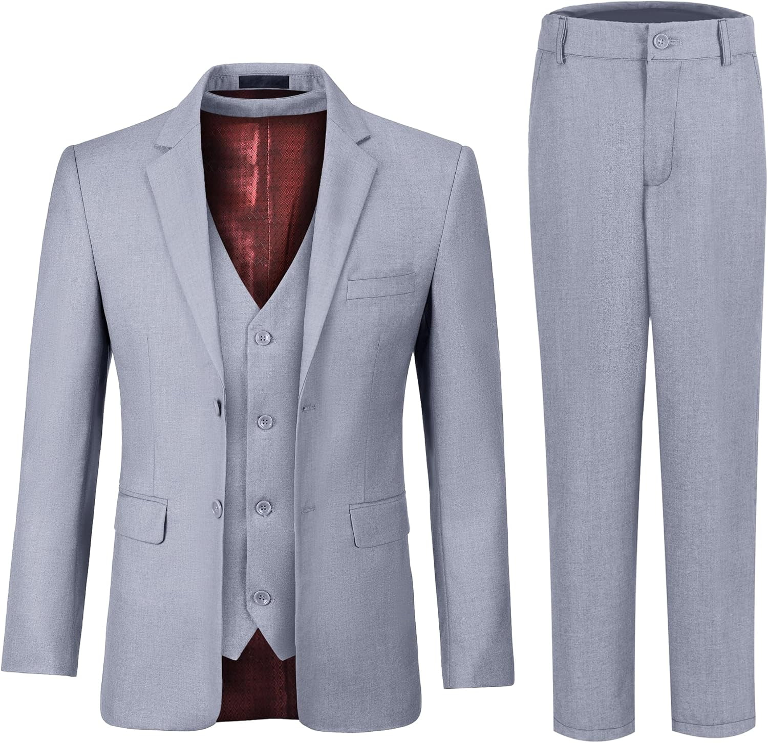 Lycody Boy's Formal Suit Set Slim Fit Kids Tuxedo Suits for Wedding ...