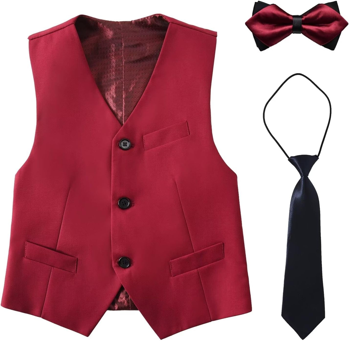 Lycody Boy's Suit Vest with Bowtie and Tie Kids Suits for Teen ...