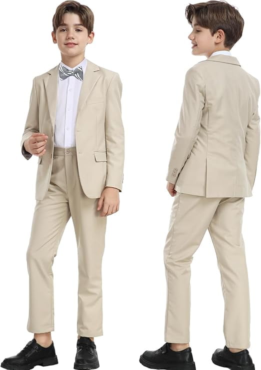 Lycody Boys' 3 pieces Suits Formal Tuxedo Slim Fit Boys Suit Set for ...