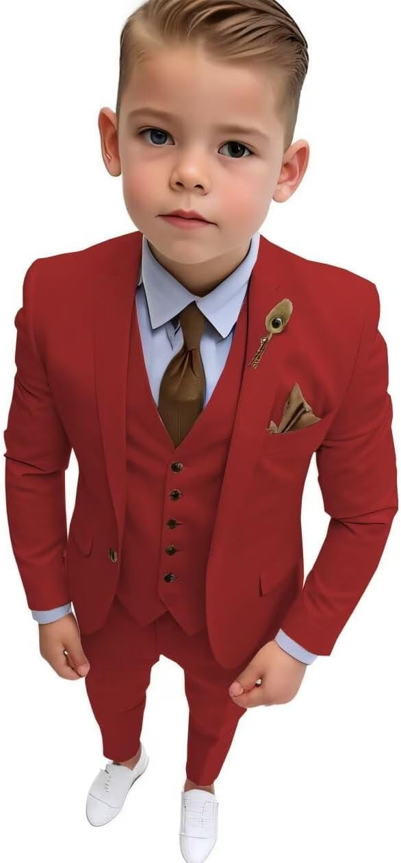 Lycody Boys Formal Slim Fit Toddler Suit Set for Kids Single Breasted ...