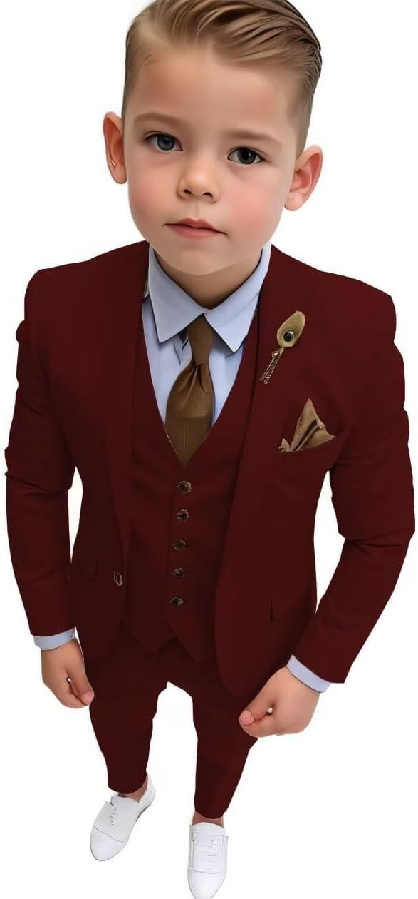 Lycody Boys Formal Slim Fit Toddler Suit Set for Kids Single Breasted ...