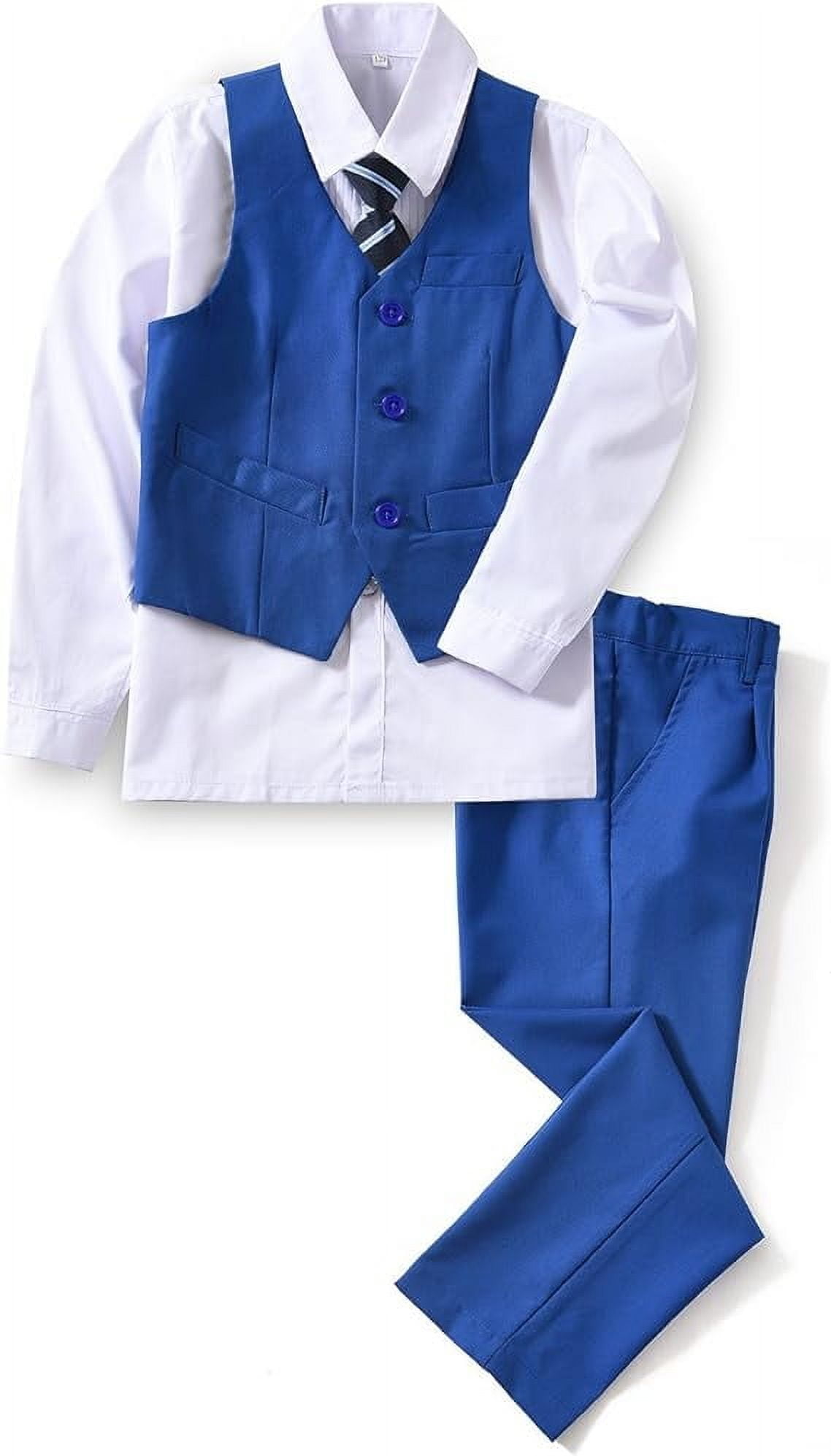 Lycody Boys Suit 4 pieces Dress Clothes Ring Bearer Outfit Homecoming ...