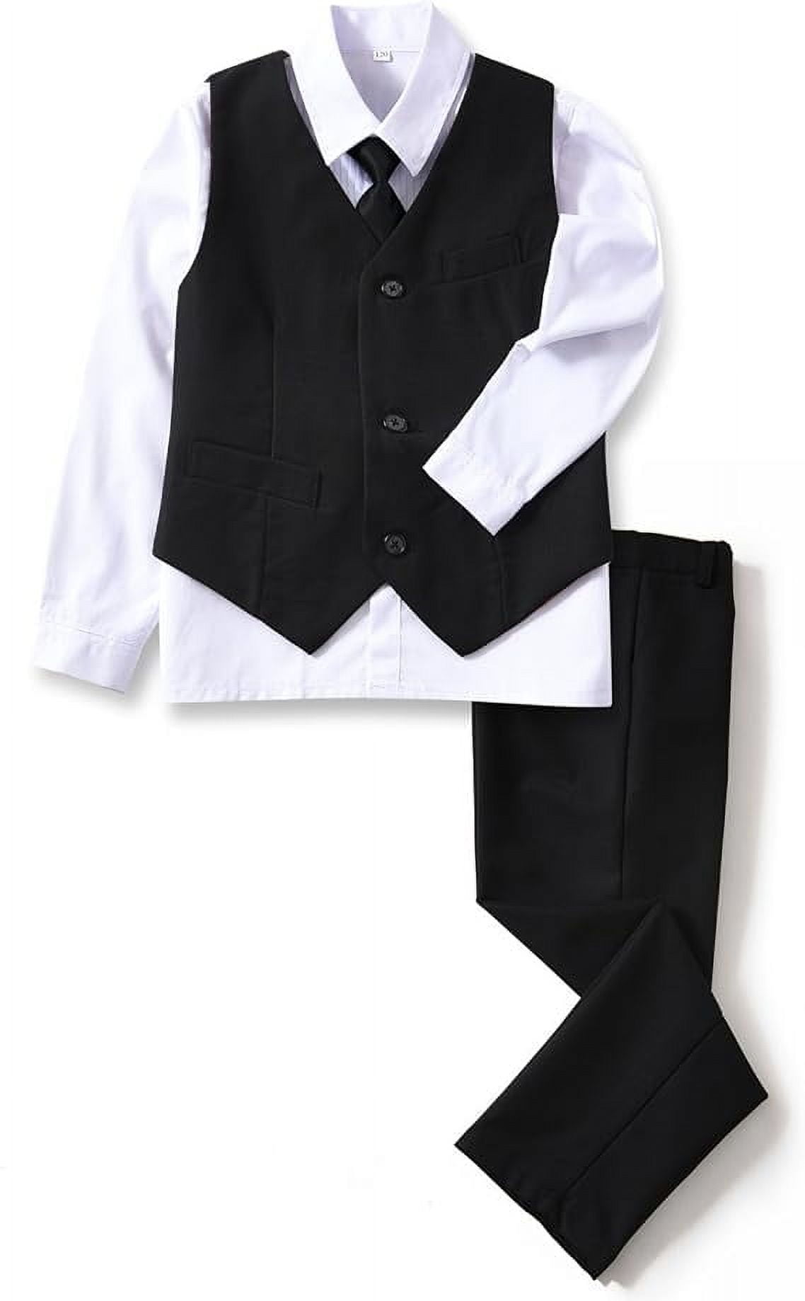 Lycody Boys Suit 4 pieces Dress Clothes Ring Bearer Outfit Homecoming ...