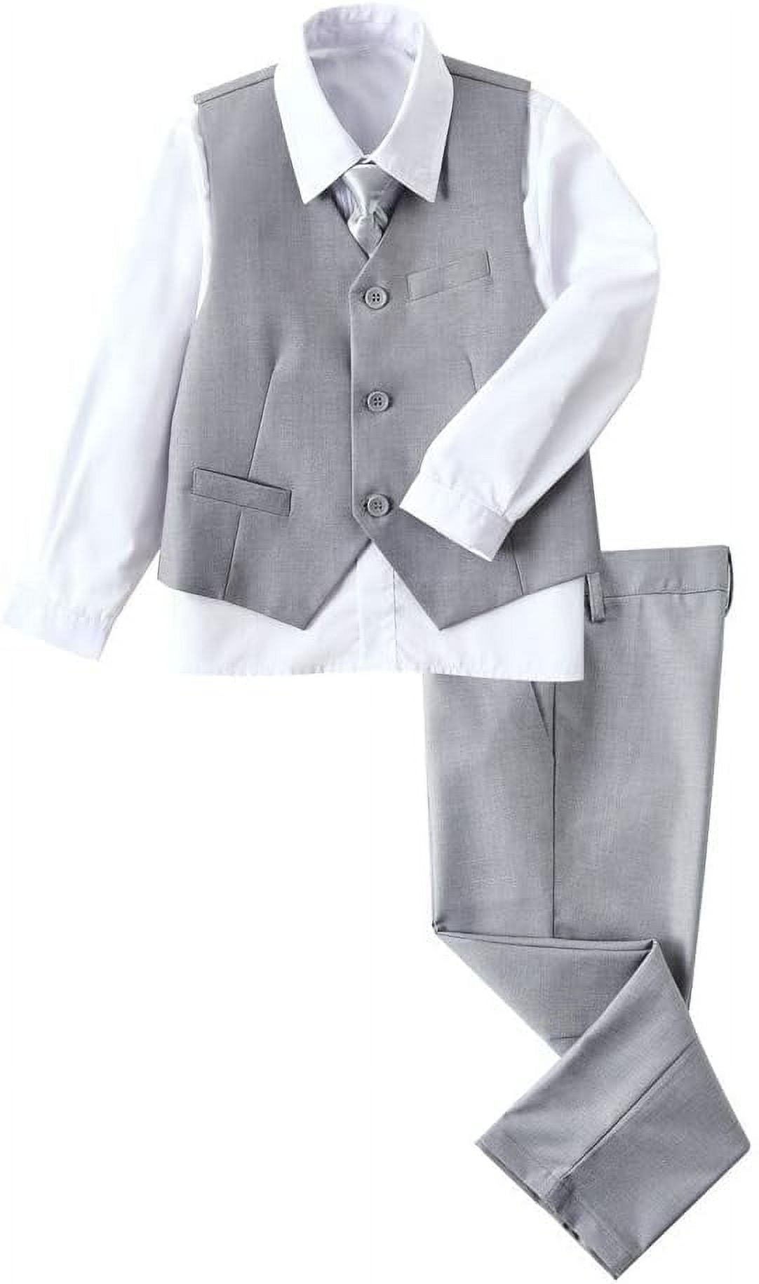 Lycody Boys Suit 4 pieces Dress Clothes Ring Bearer Outfit Homecoming ...