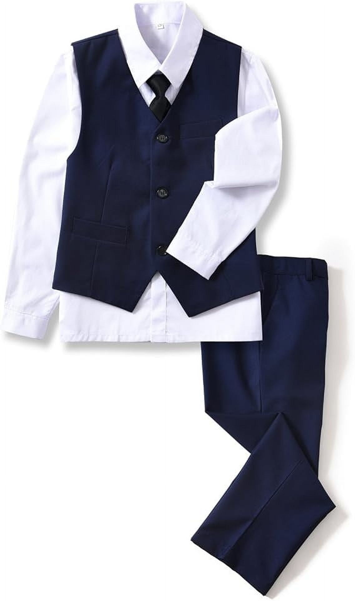 Lycody Boys Suit 4 pieces Dress Clothes Ring Bearer Outfit Homecoming ...