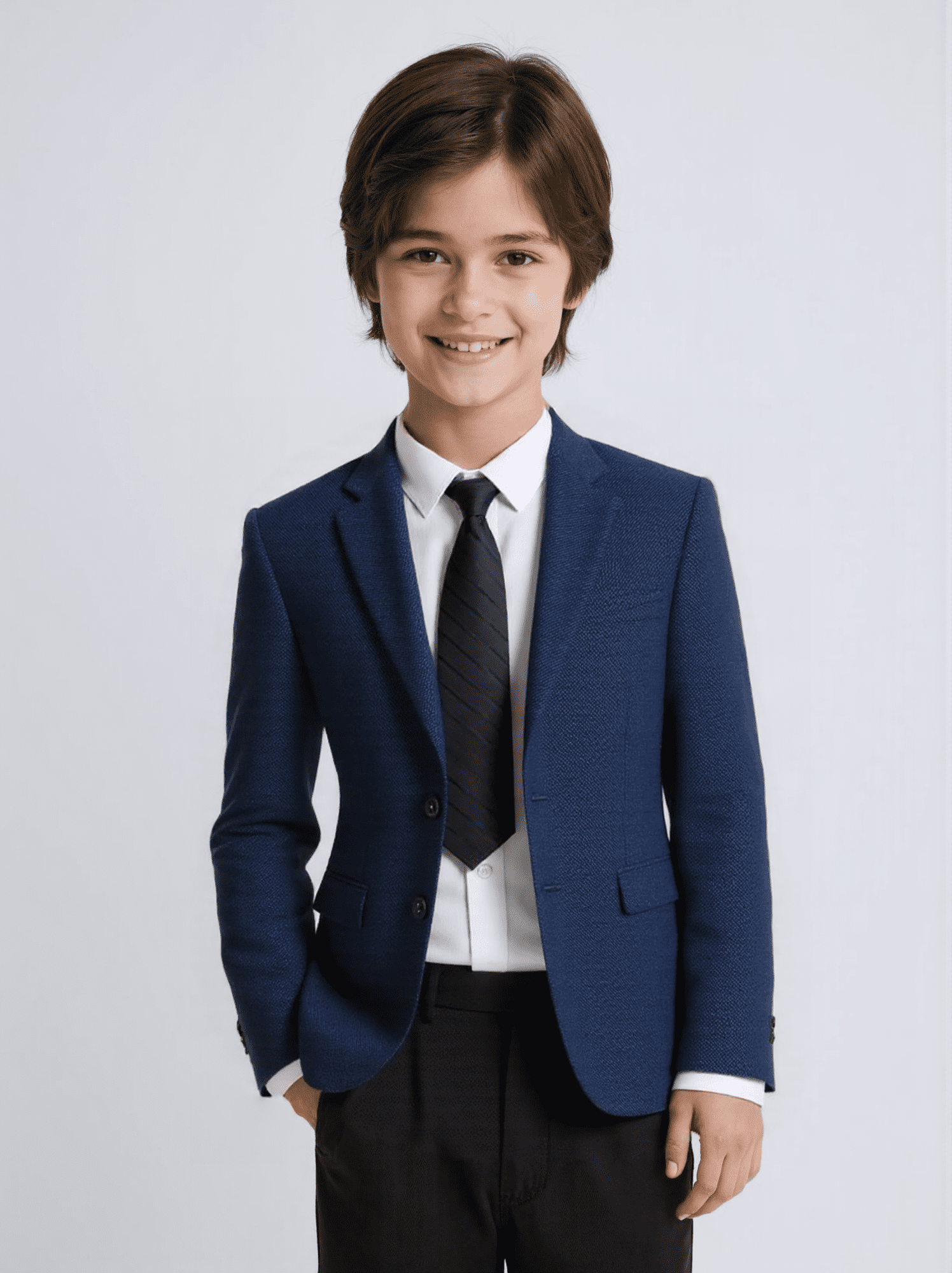 Lycody Kids Blazer Blazer Herringbone Jacket Fit Suit Formal Blazer for ...