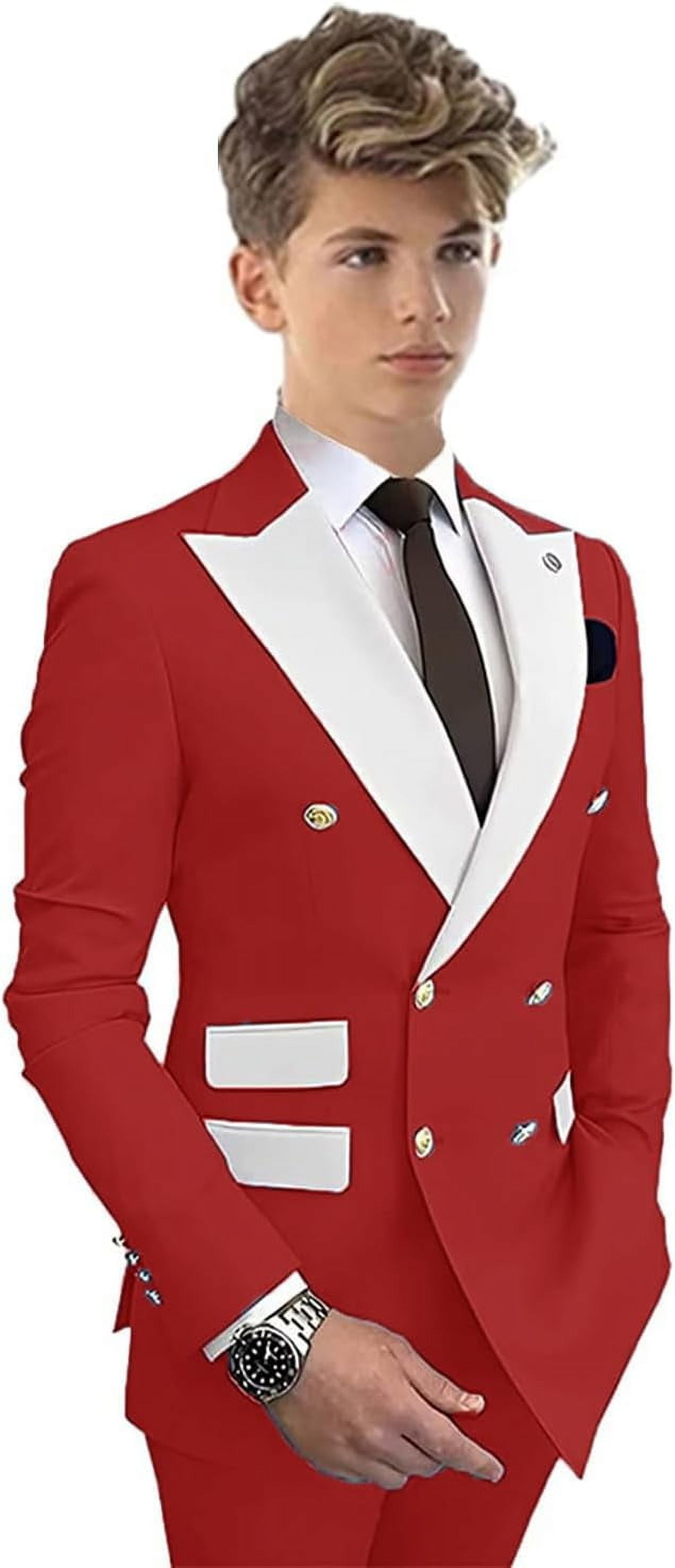 Lycody Kids Suits 2 Piece Boys Tuxedo Suits Formal Slim Fit Suit for ...