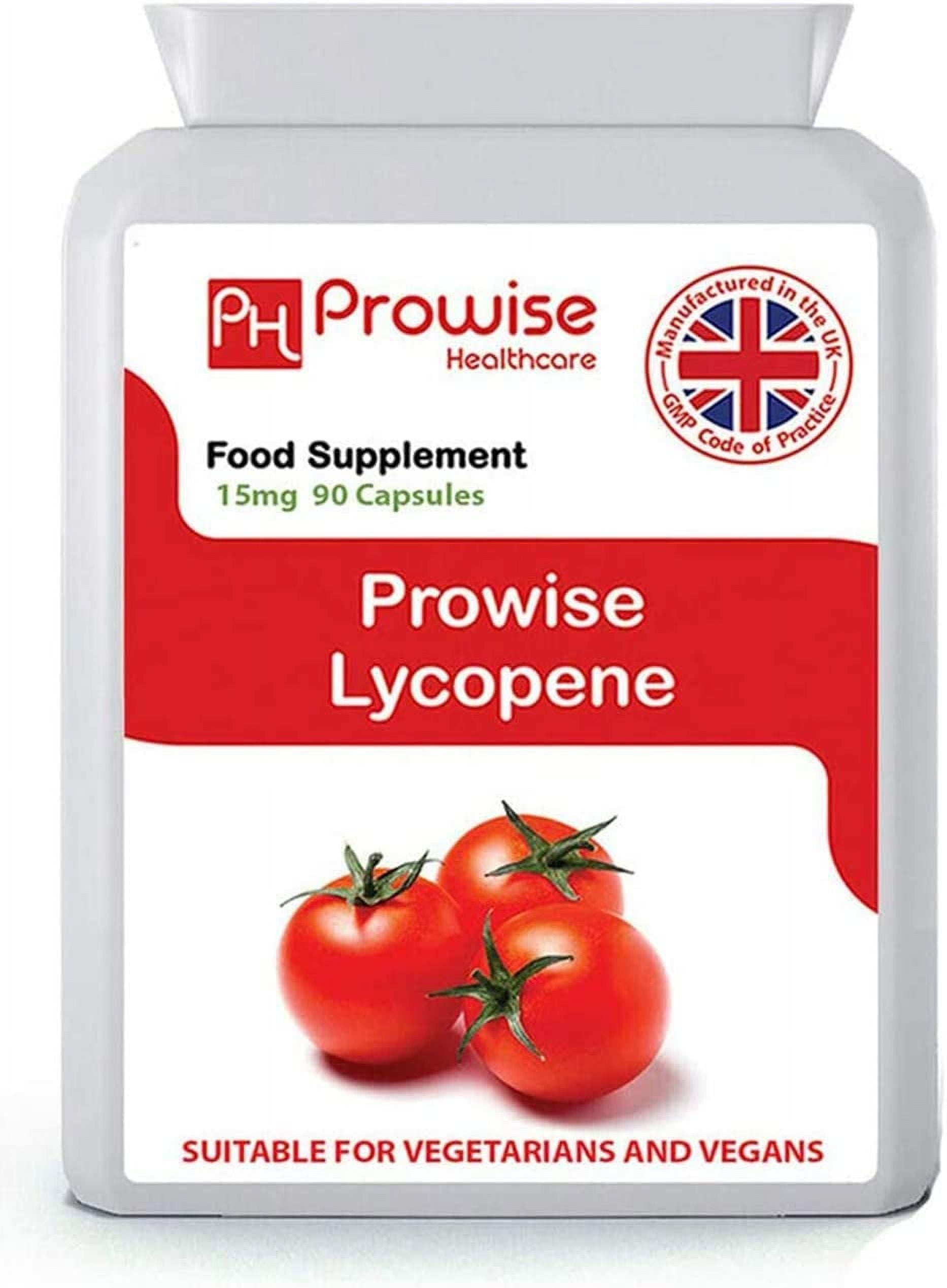 Lycopene 10% Beadlet 15mg 90 Capsules - UK Manufactured | GMP Standards ...