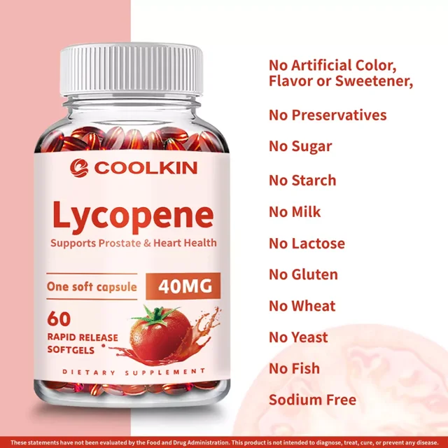 Lycopene Natural Antioxidant 40mg - Skin & Heart Support, Boost ...