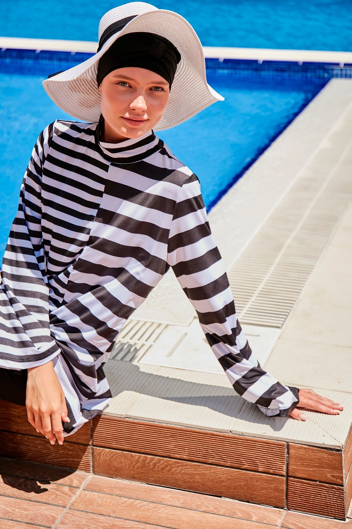 Lycra Black Burkini Modest Swimwear 1951 USA - Walmart.com