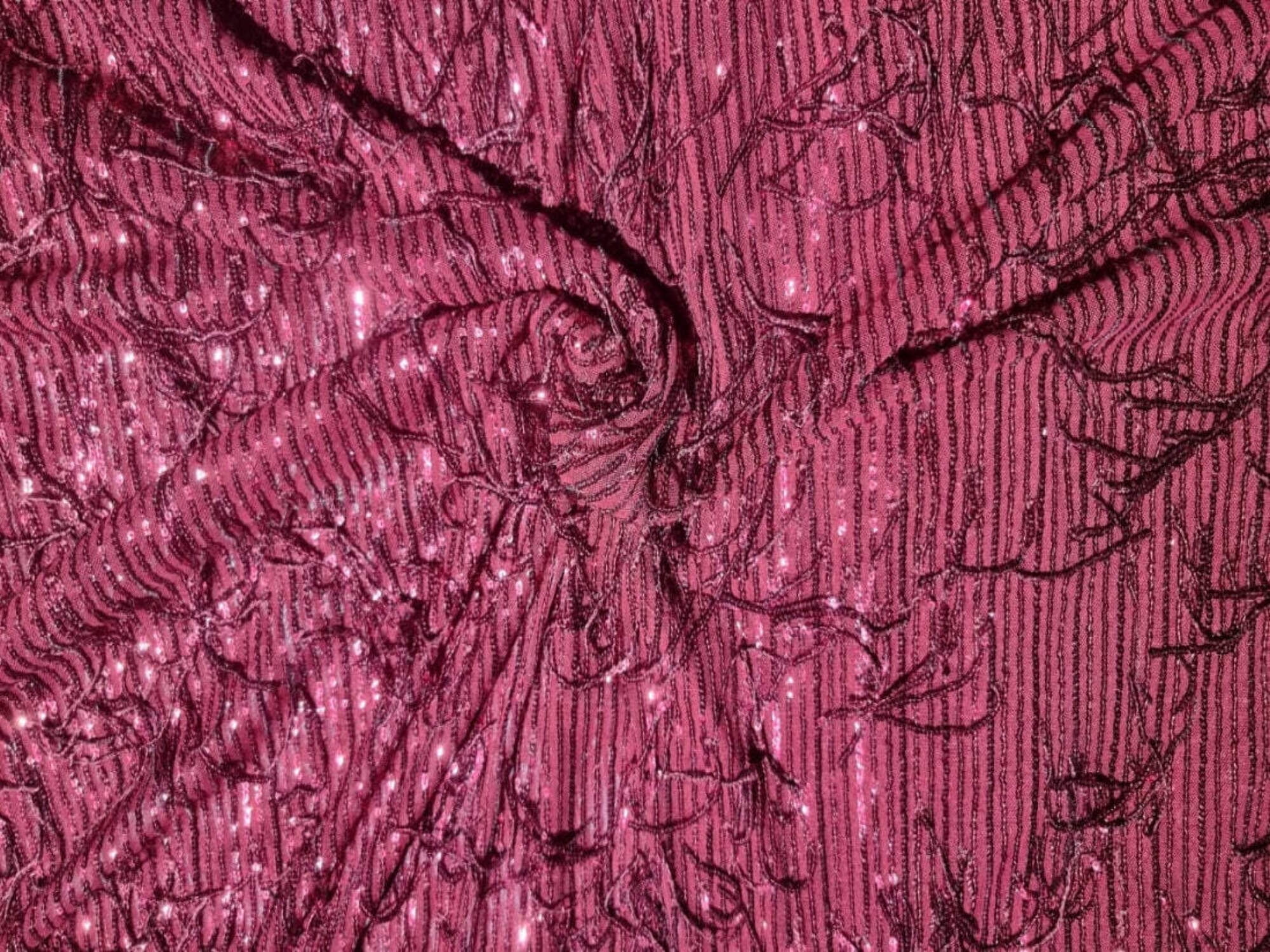 Lycra Net Fabric with SEQUENCE RED WINE color 58quot; Wide - Walmart.com