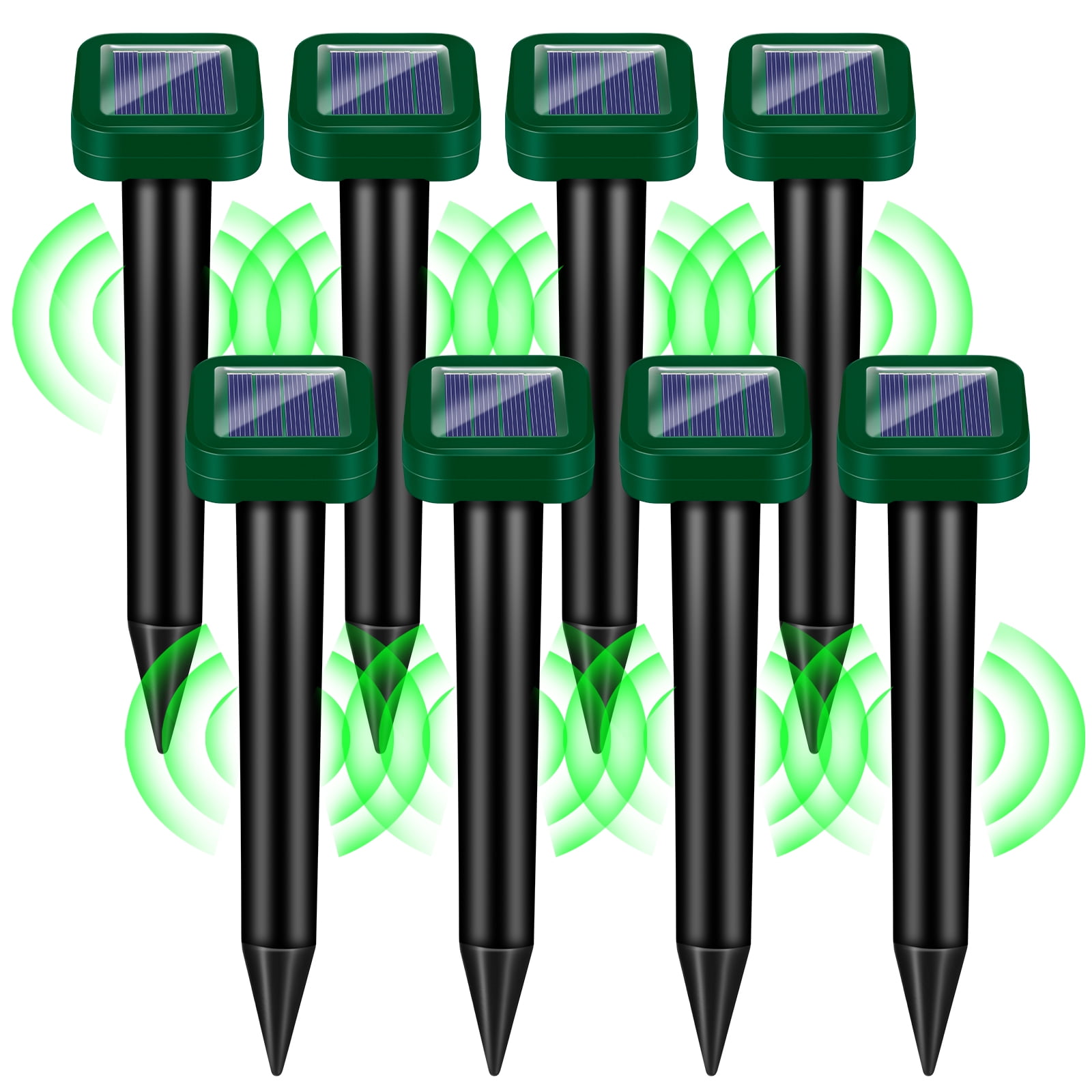 Lycxbfjia Solar Mole Repellent, 8 Pack Ultrasonic Animal Repellent ...