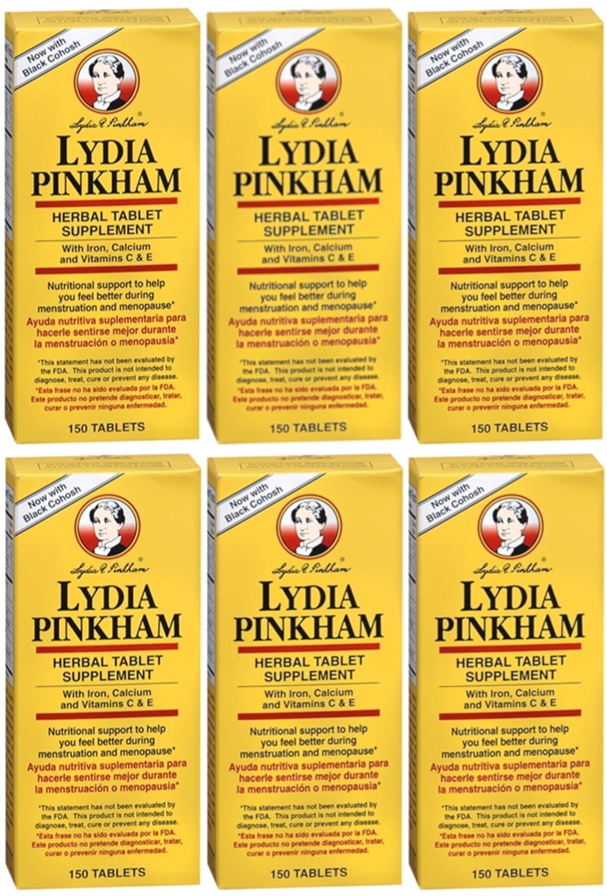 Lydia Pinkham Herbal Tablets - Menstruation & Menopause Relief, 6 Pack ...