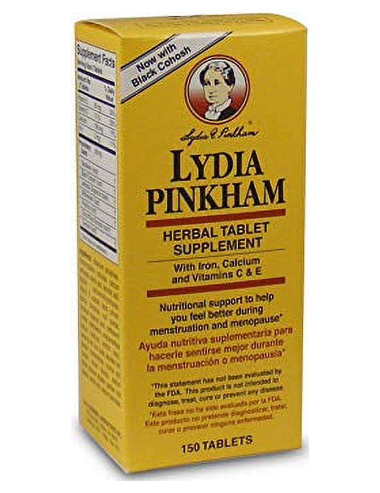 Lydia Pinkham Herbal Supplement Tablets Menstruation Menopause Count ...