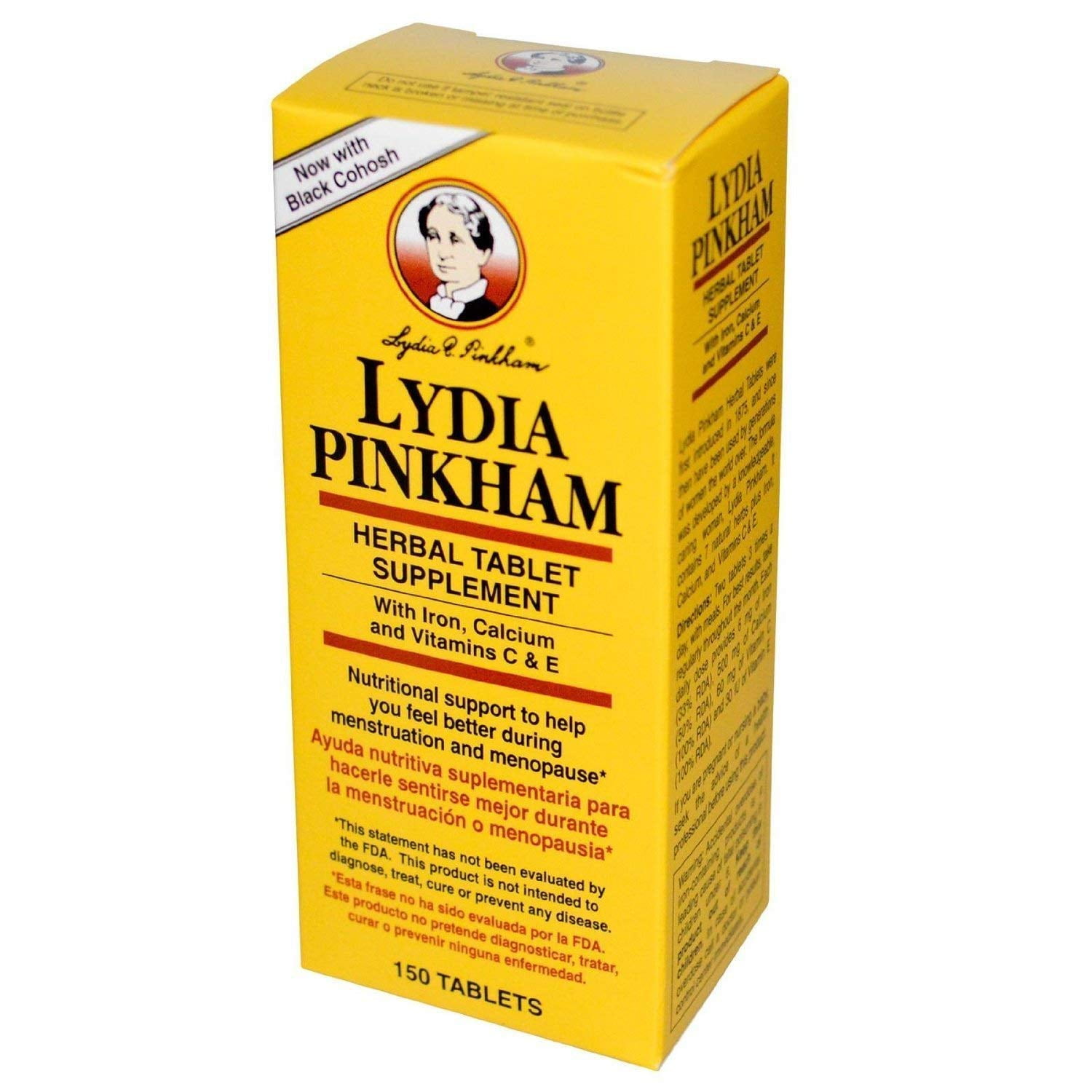 Lydia Pinkham Herbal Tablet Supplement 150 Tablets (Pack of 2 ...