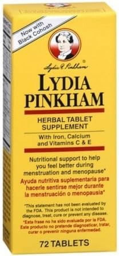 Lydia Pinkham Herbal Tablets To Feel Better During Menstruation And ...