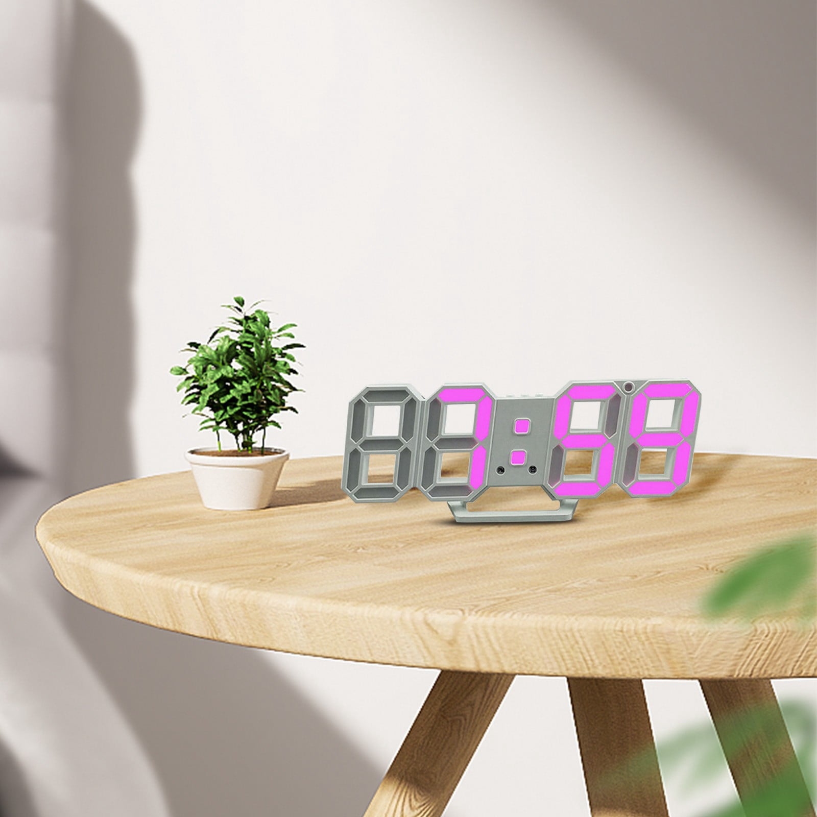 Lydiaunistar 3D LED Wall Clock with Remote Control,Digital Alarm Clock ...