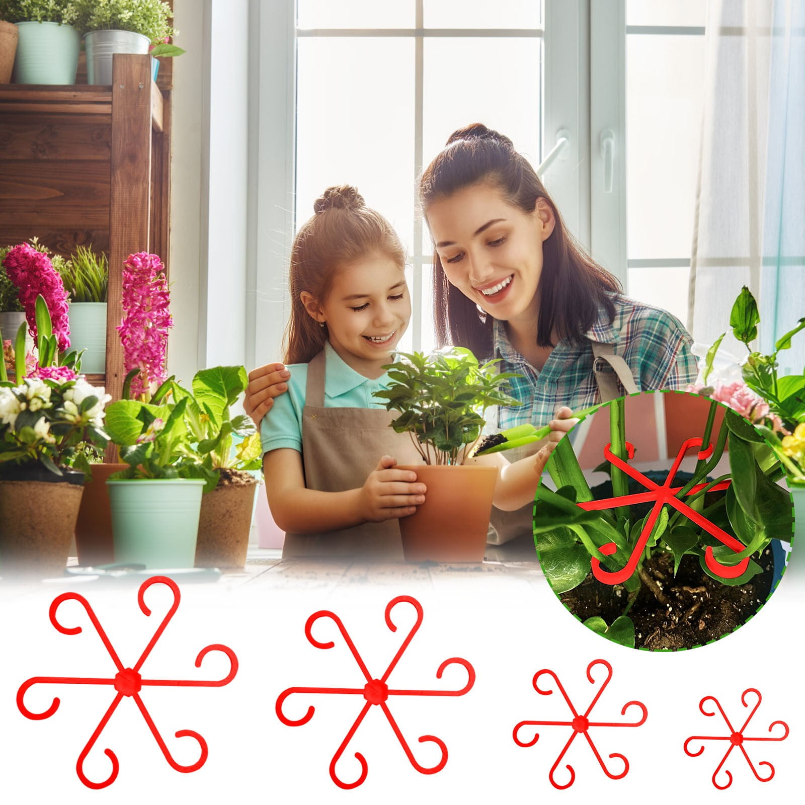 Lydiaunistar 4PC Fixing Clip Climbing Support Frame for Plants, Flower ...