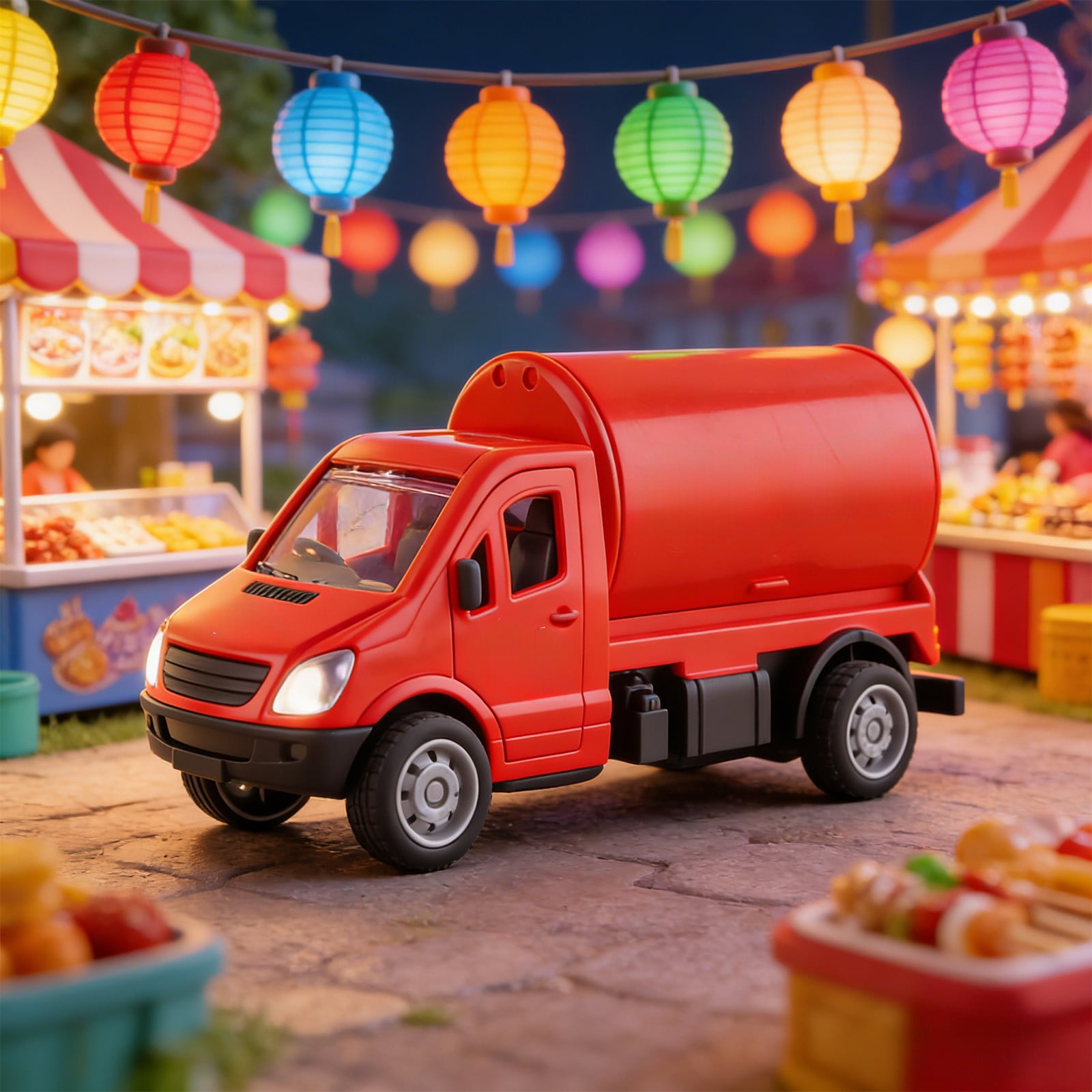 Lydiaunistar C-hildren's Simulation Toy Car Model, Vending Car Stall ...