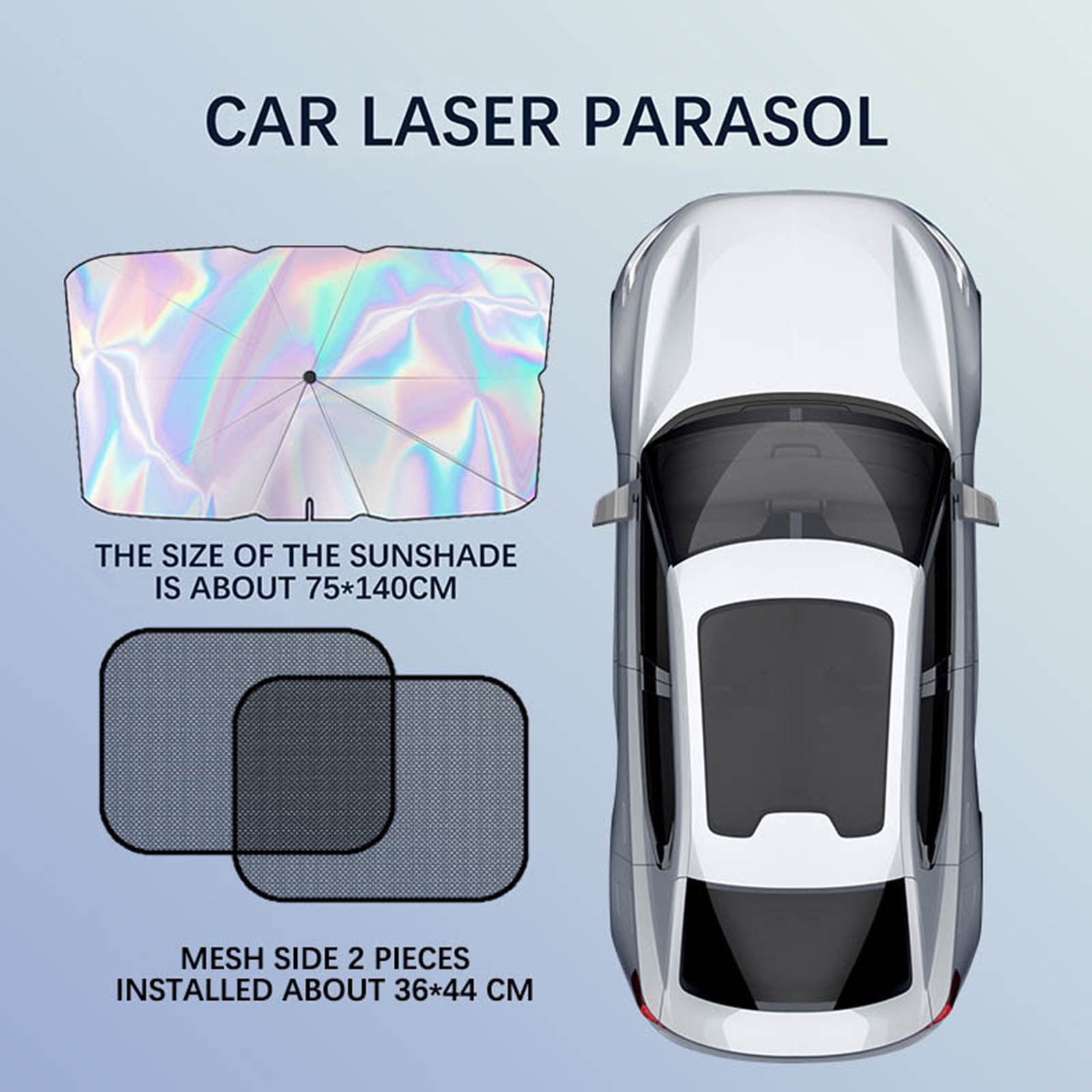 Lydiaunistar Car Windshield Sun Shade Umbrella - Retractable thermal ...