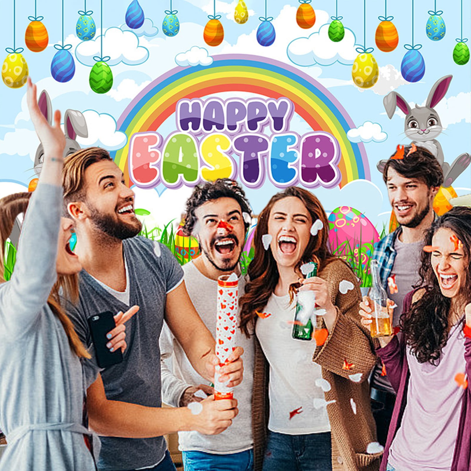 Lydiaunistar Easter Indoor/Outdoor Holiday Decor Easter Backdrops ...