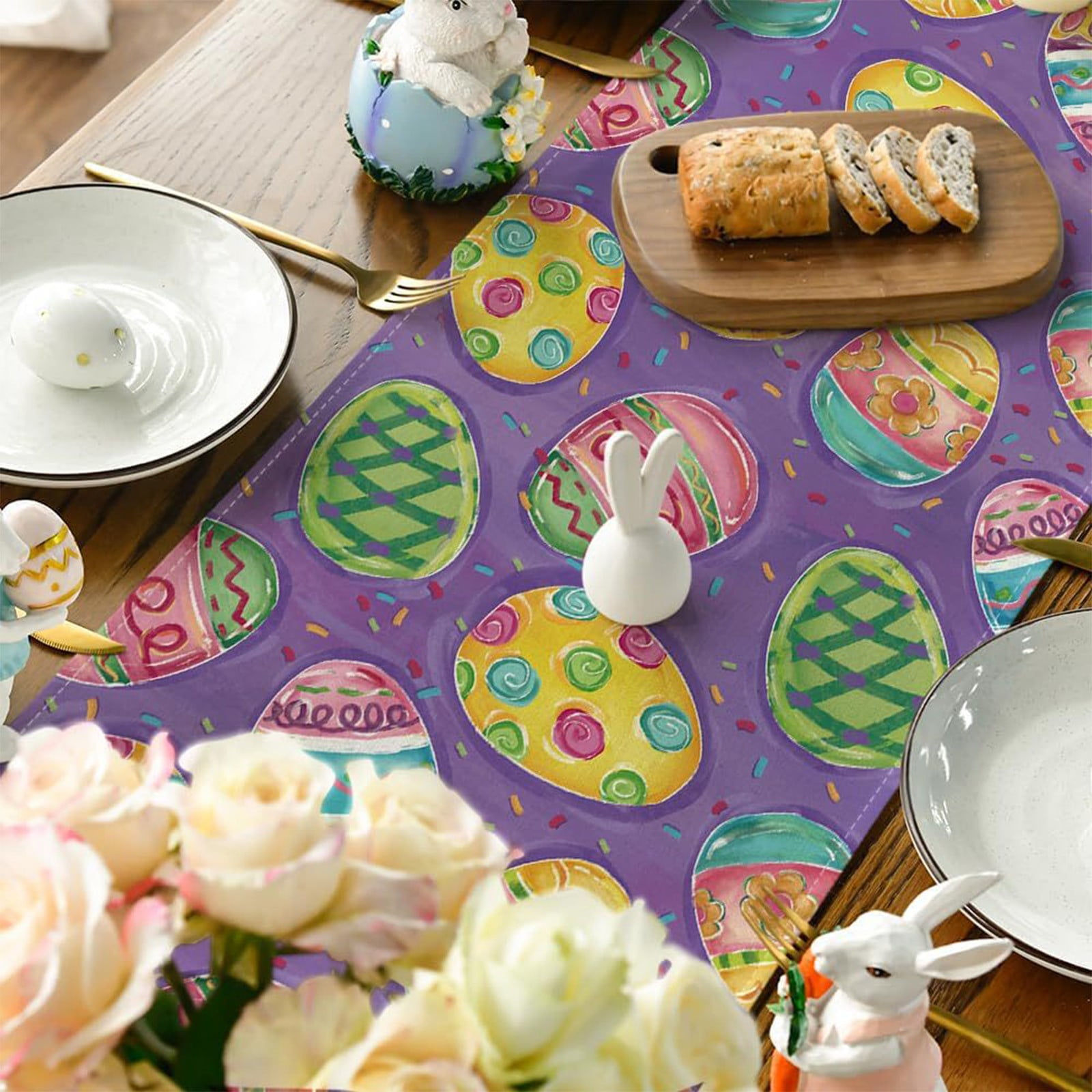 Lydiaunistar Easter Indoor/Outdoor Holiday Decor Eggs themed Tablecloth ...
