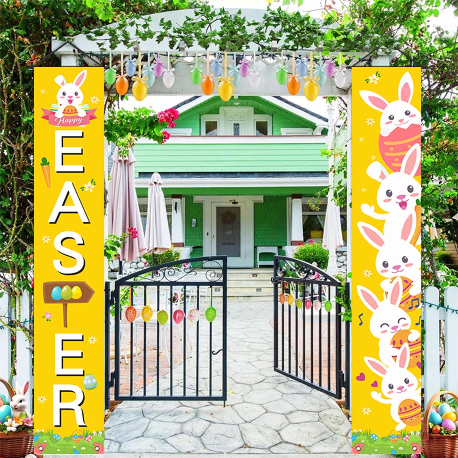 Lydiaunistar Easter Indoor/Outdoor Holiday Decor Happy Easter Cute ...