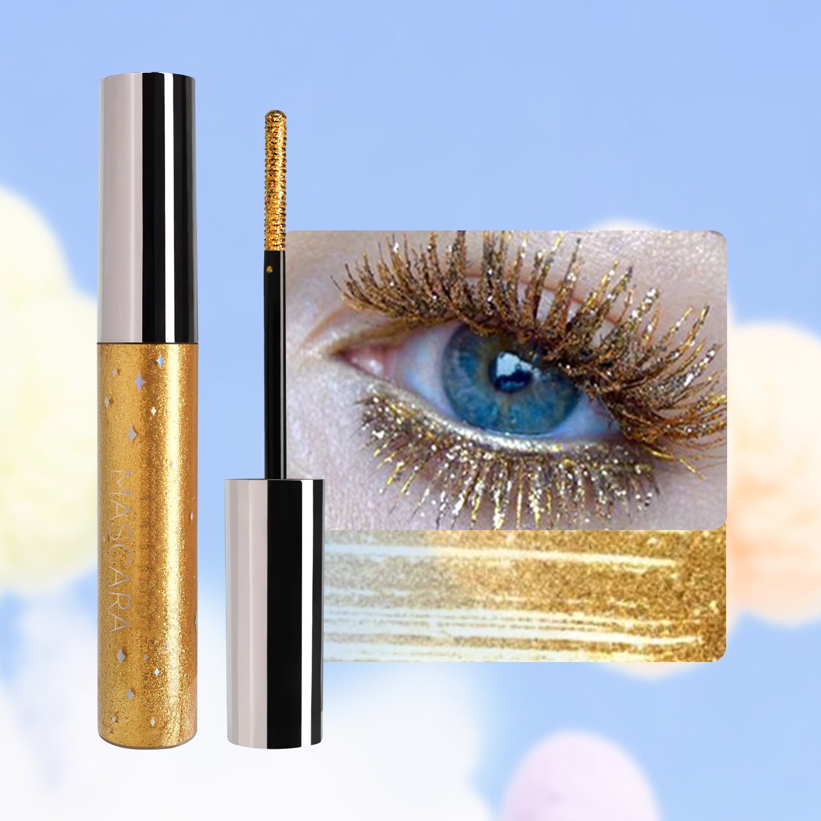 Lydiaunistar Glitter Diamond Mascara Waterproof Volumizing ...