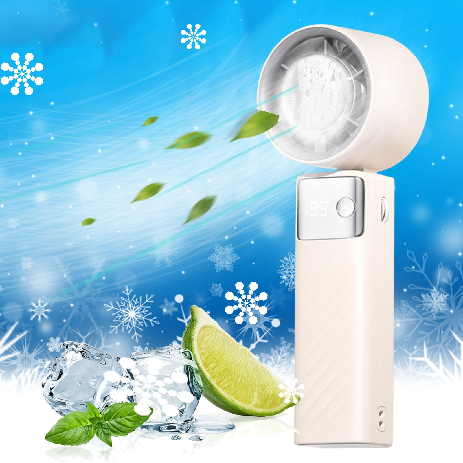Lydiaunistar Handheld USB Fan with 4000mAh Battery, Portable Mini ...