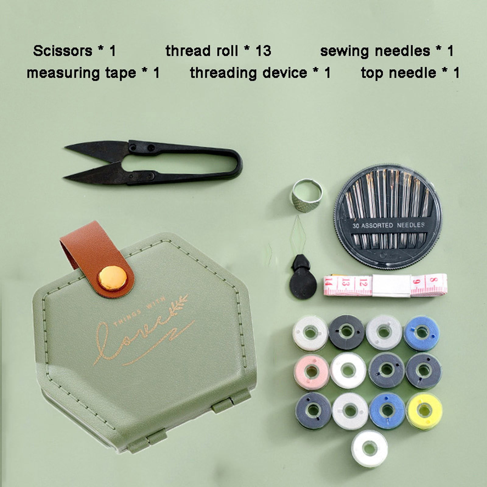 Lydiaunistar Hexagonal Multifunctional Sewing Tool Set Storage Bag with ...