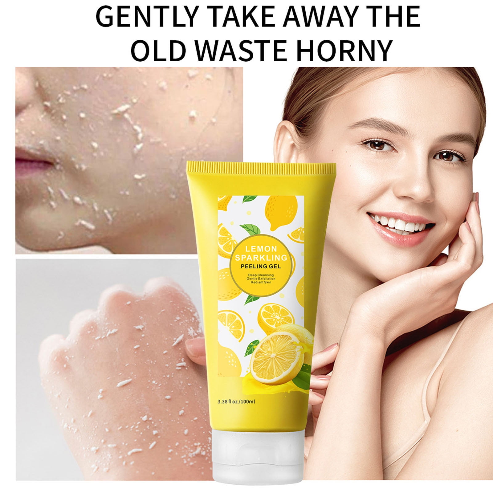 Lydiaunistar Lemon Exfoliating Gel for Body & Feet - Gentle Exfoliator ...