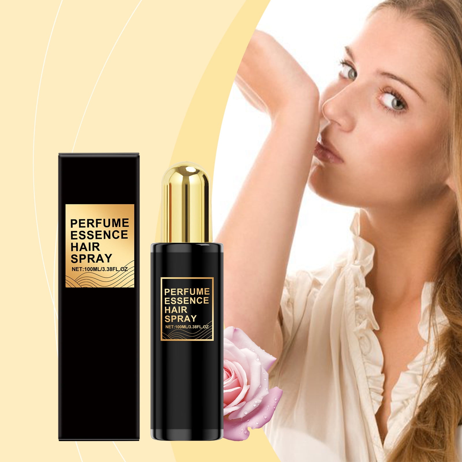 Lydiaunistar Long-Lasting Perfumed Hair Oil Spray with Rose & Castor ...