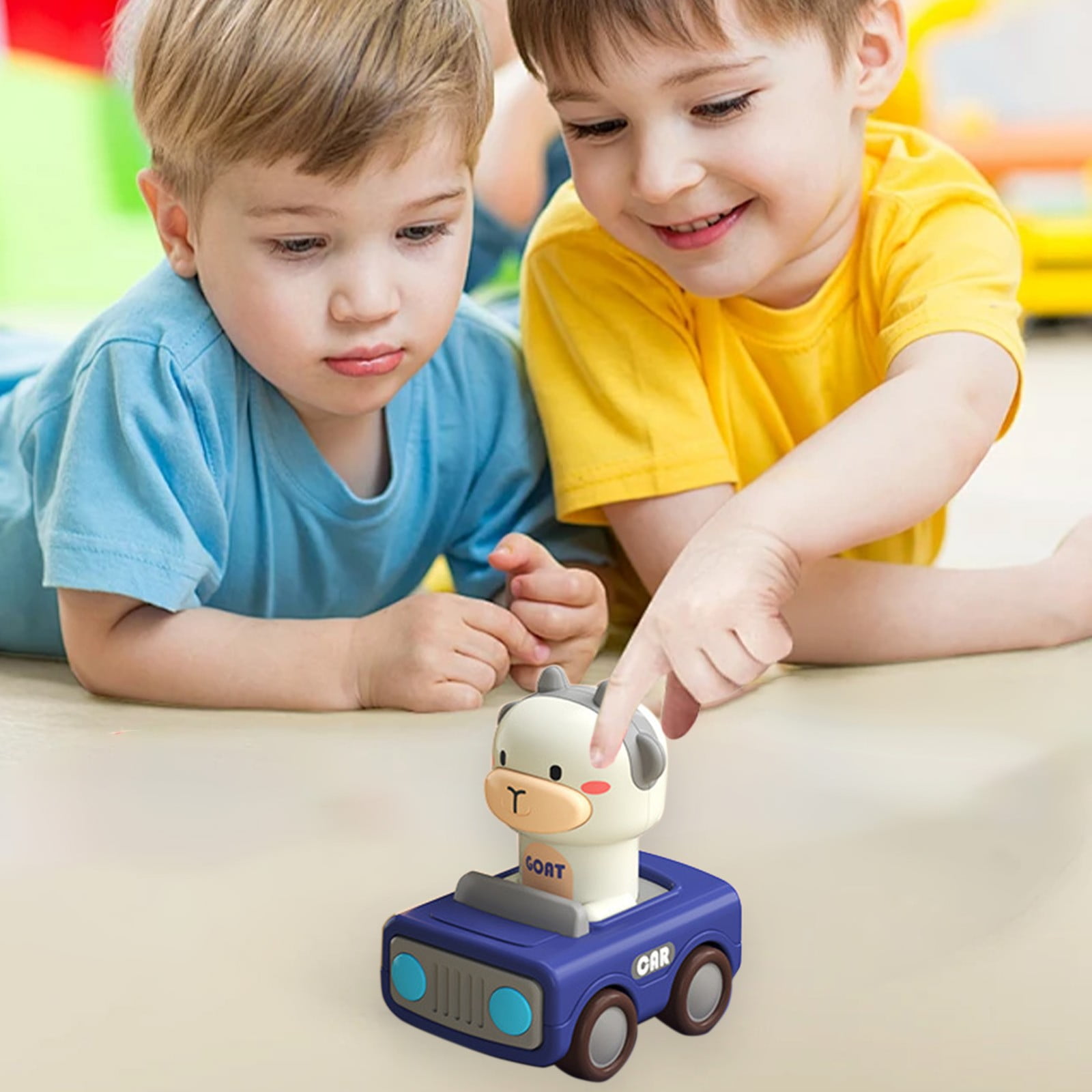 Lydiaunistar Push and Go Character Race Car Toy for Toddlers with 360 ...
