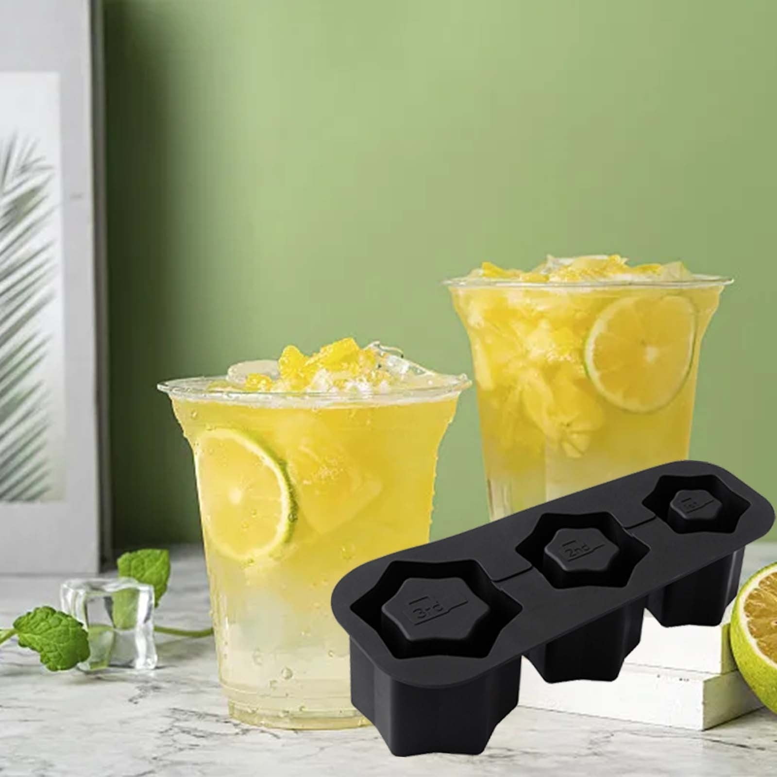 Lydiaunistar Reusable Ice Cube Tray with Lid and Bin - 3 Hollow ...