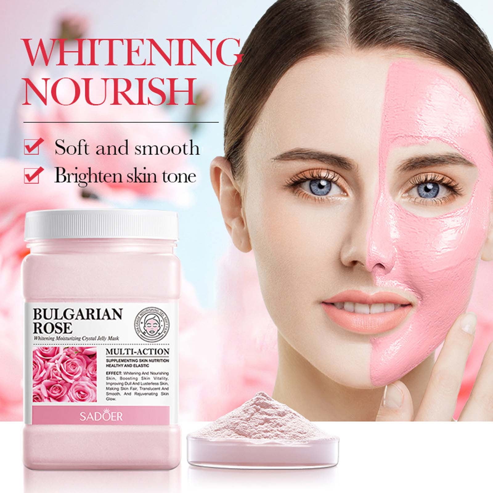 Lydiaunistar Rose Hydrating & Brightening Facial Mask Powder with ...