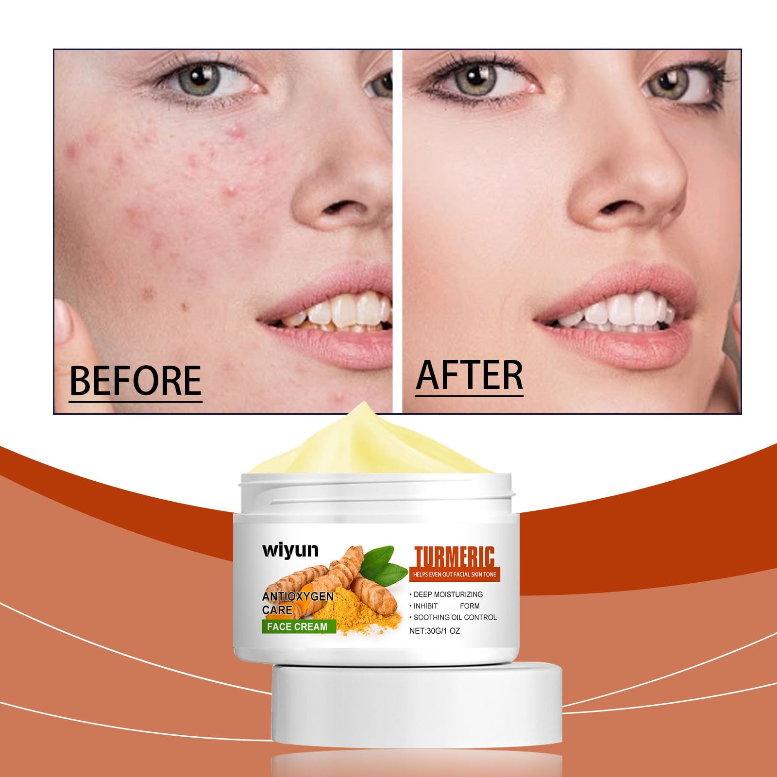 Lydiaunistar Turmeric & Curcumin Face Cream for Oily Skin - Brightening ...