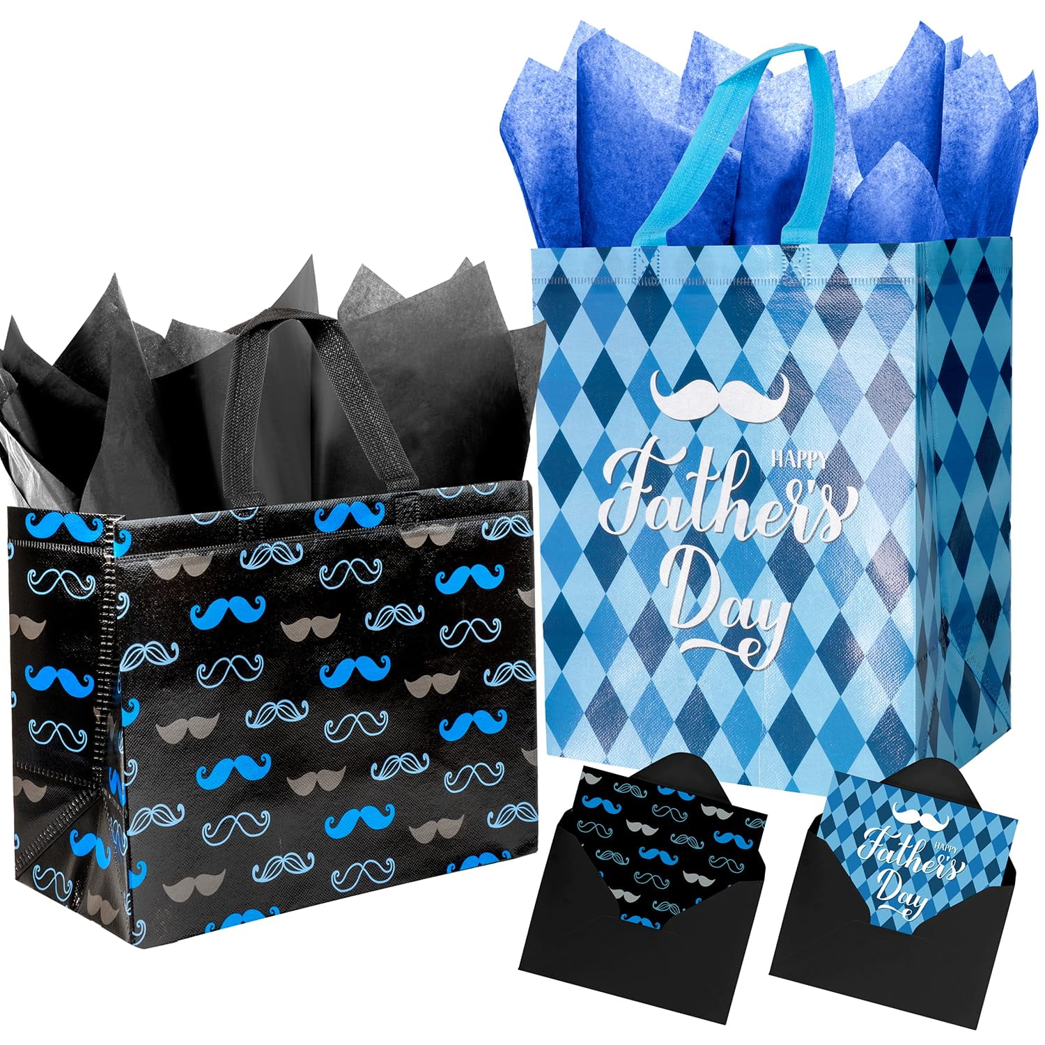Lyforpyton 12.5 Inch Large Father's Day Gift Bag with Cards and Tissues ...