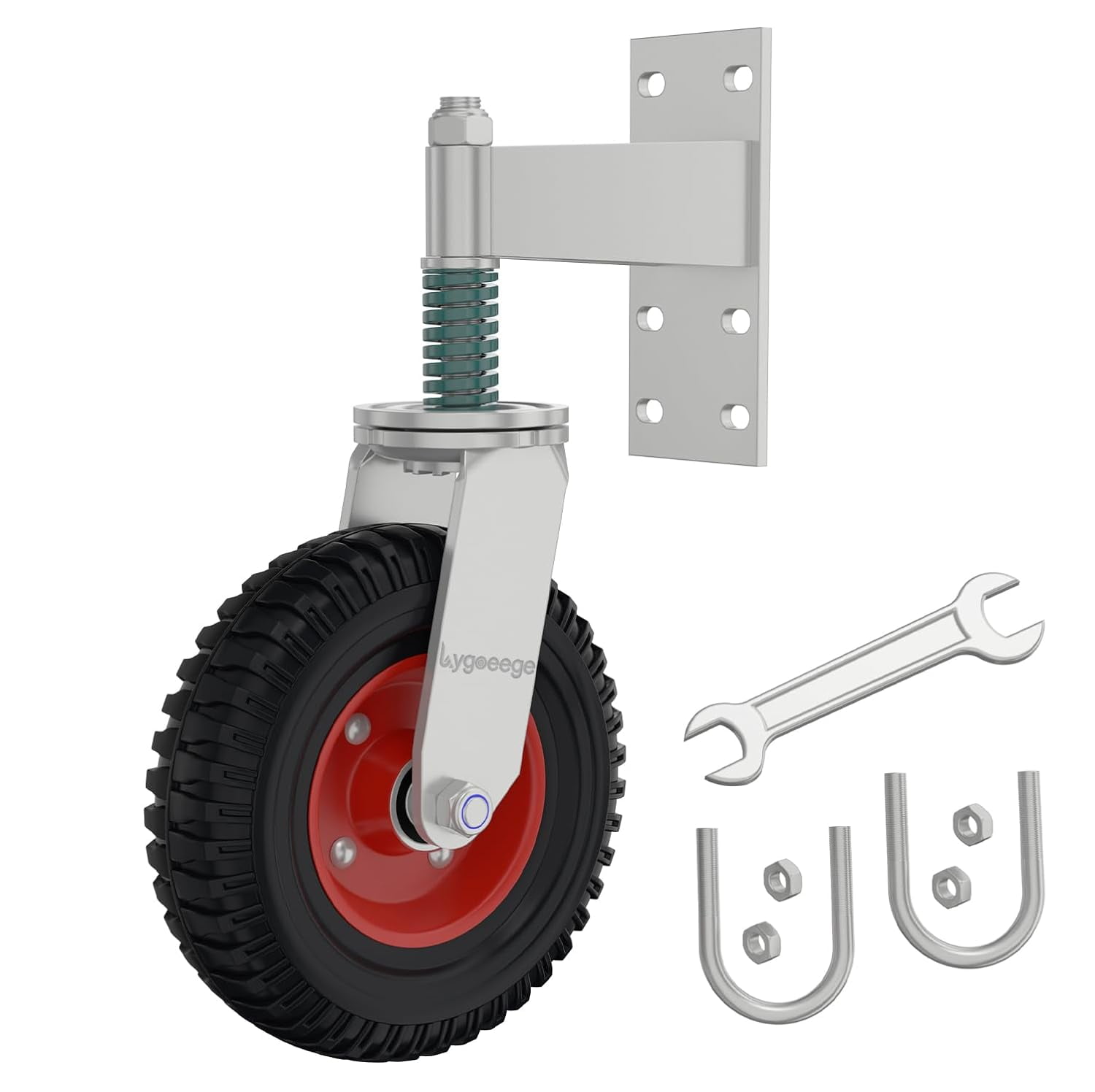 Lygoeege Fence Gate Wheel 8inch for Metal Tube Gate Wooden Gate 600lb ...