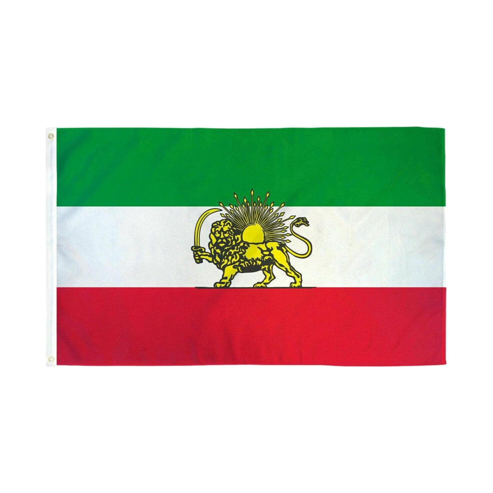 Lyh Old Historic Iran with Lion Sun Flag 3X5FT, Single Sided Iranian ...