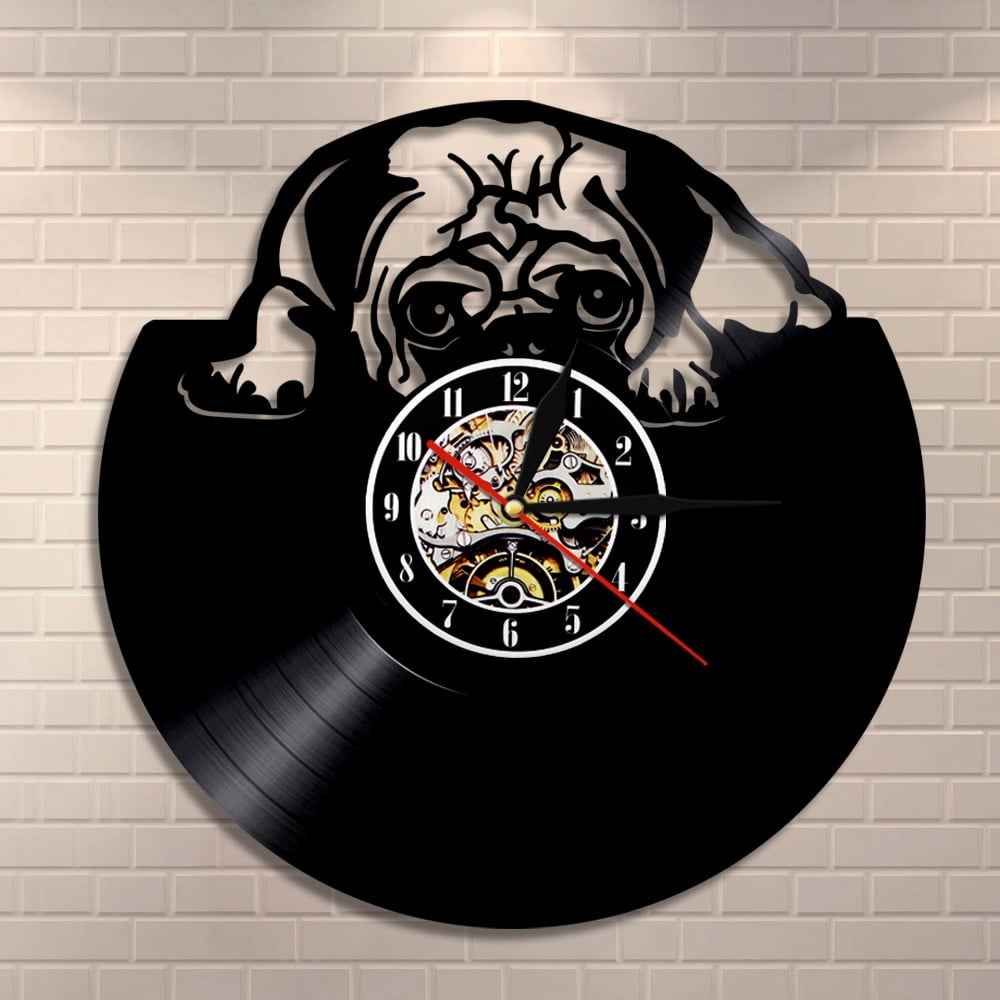 Lying British Bulldog Custom Wall Clock Puppy Dog Wall Decor Dog Breed ...