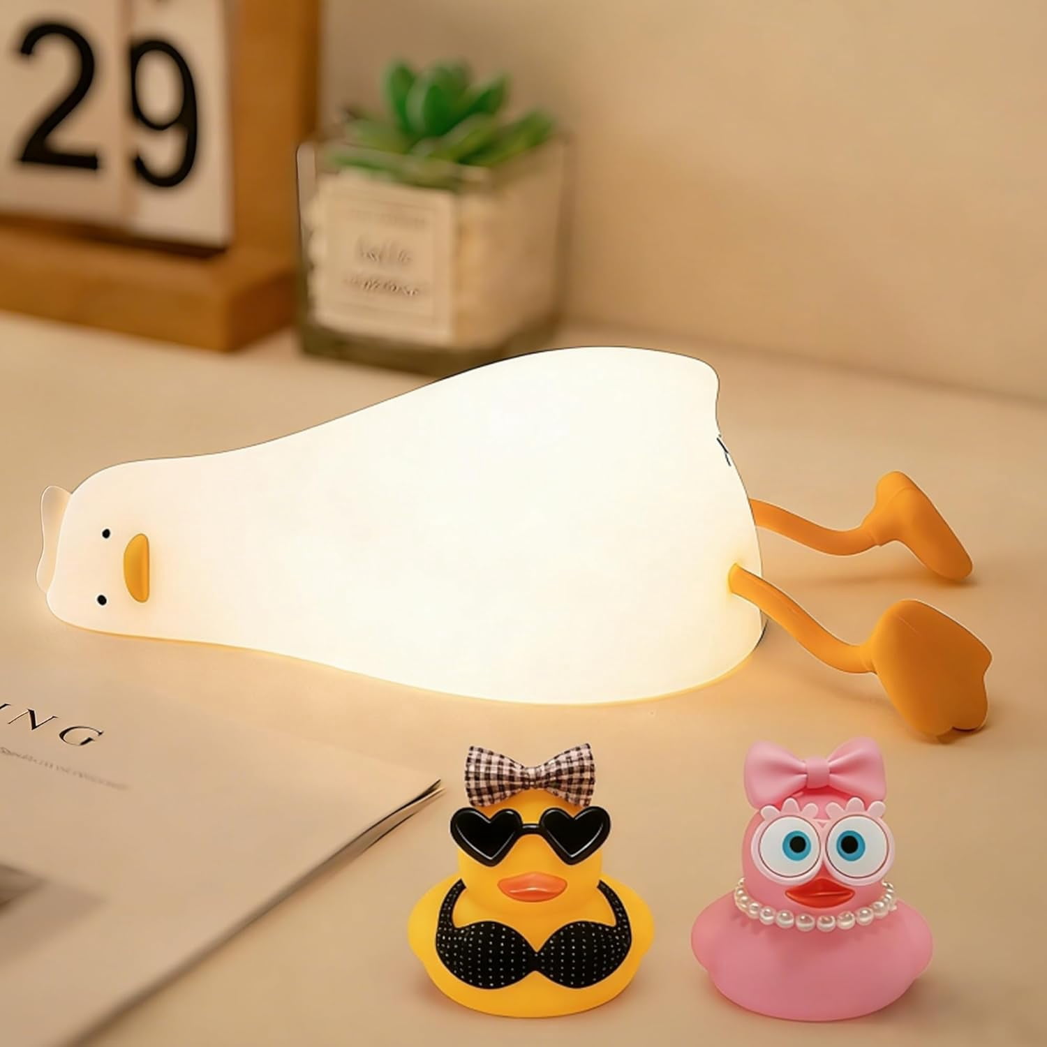 Lying Flat Duck Night Light,Cute White Elephant Gifts,Existential ...