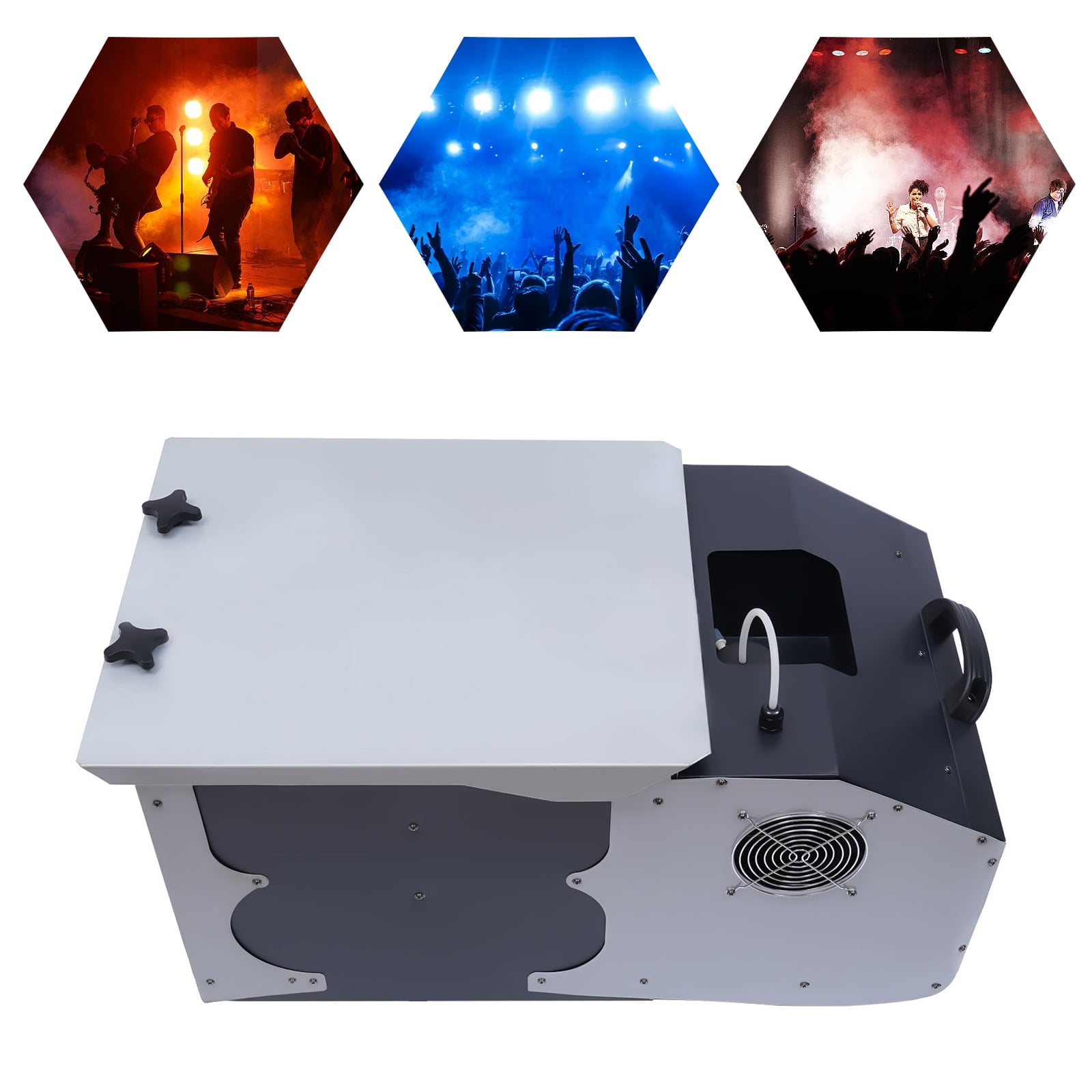 Lying Smoke Fog Machine 3000W Fog Effect DMX DJ Stage Party Show+Wheel ...