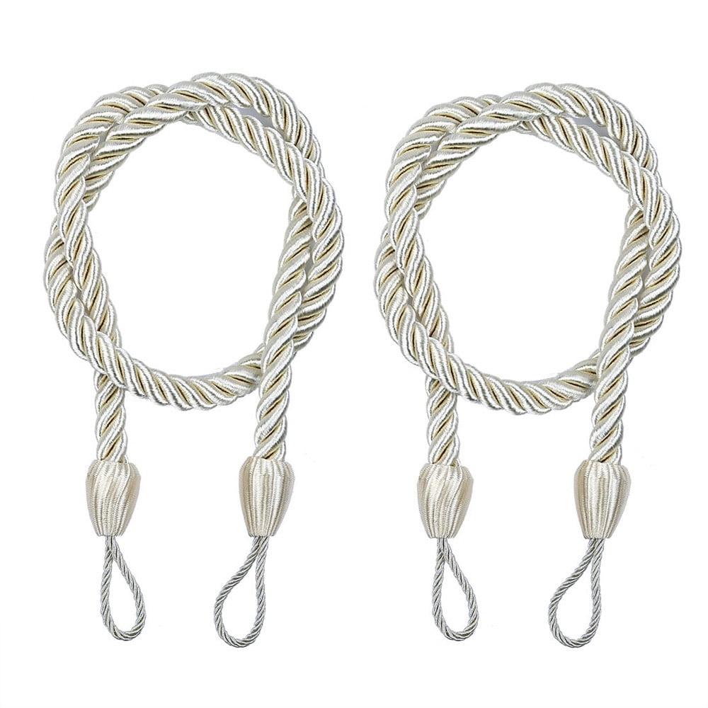 Lyinloo 2 Pack Curtain Tiebacks - Curtain Rope Tieback, Retro Handmade ...