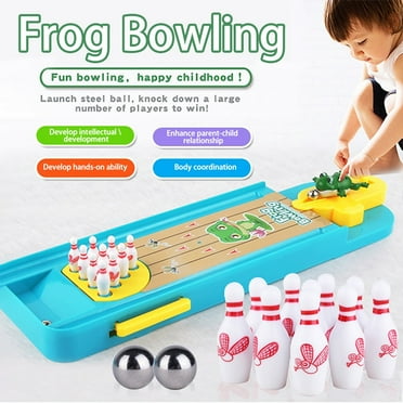 Mini Bowling Game Set - Exquisite Wooden Desktop Bowling for Kids ...