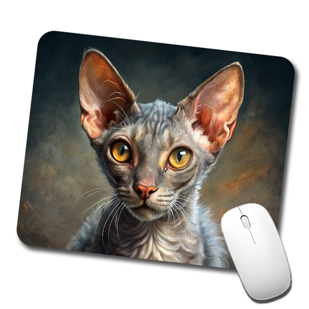 Lykoi Wolf Cat Illustration Mouse Pad Low Profile Gaming Mat - Walmart.com