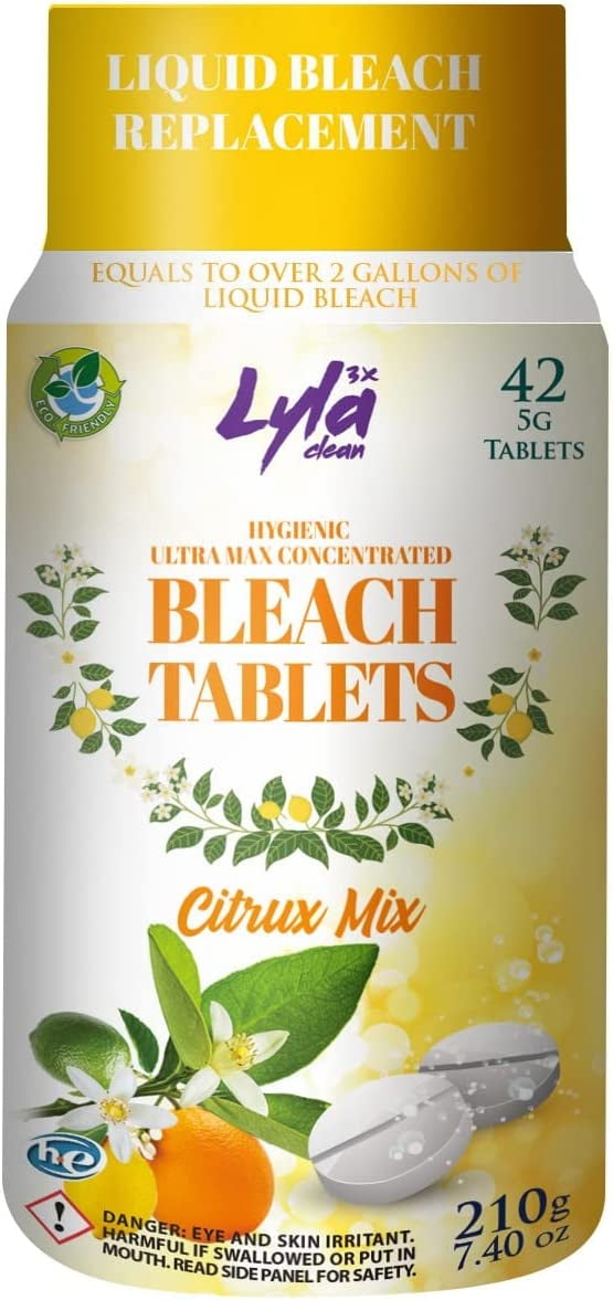 Lyla 3X Clean Ultra Max Bleach Tablets for Laundry and Cleaning. 42 ...